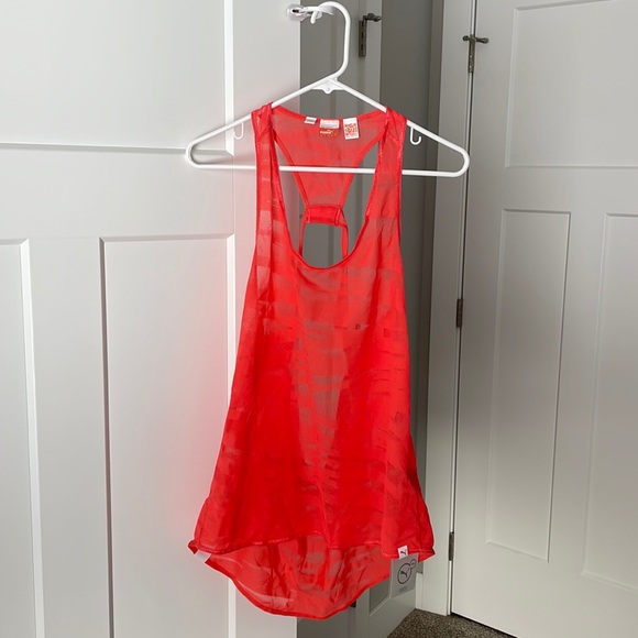 Puma | Tops | Puma Hot Coral Mesh It Up Layer Tank Womens Xl | Poshmark